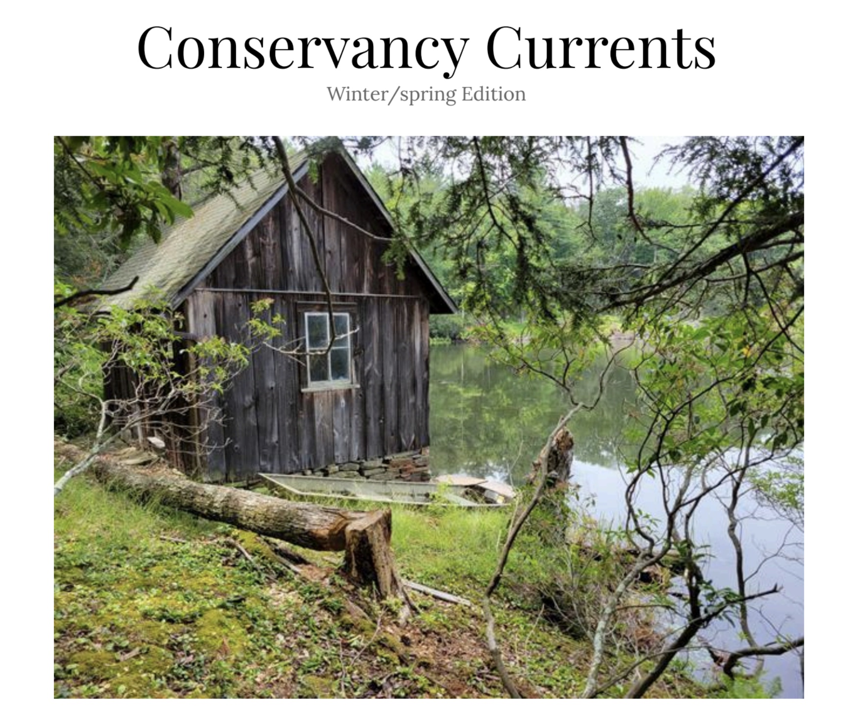 Spring Conservation Currents Newsletter - Edward L Rose Land Conservancy